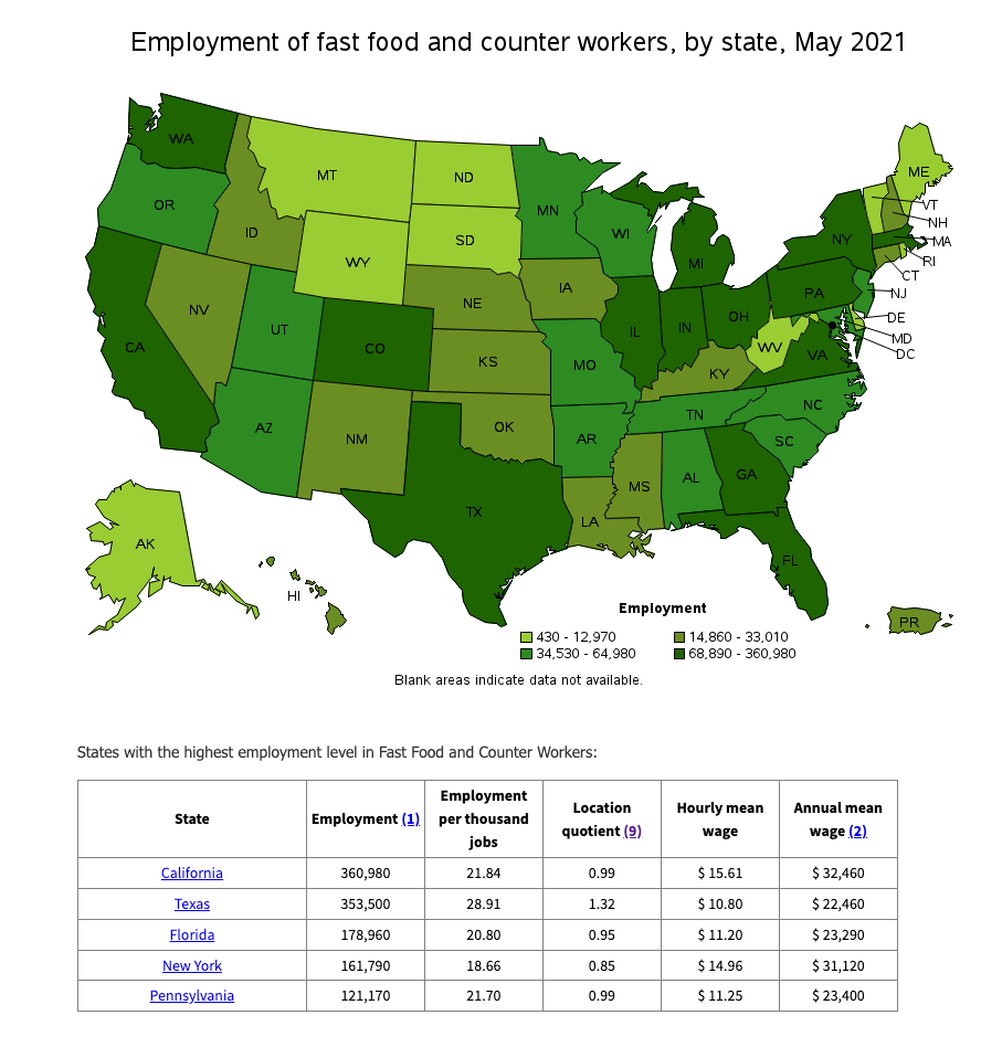 California Fast Food Employment Standards